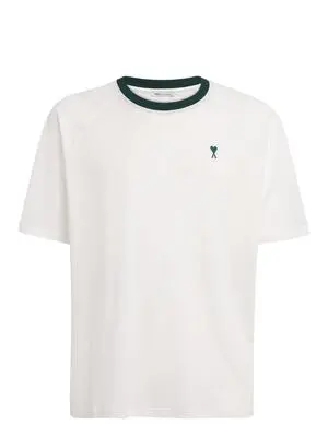 AMI Paris Cotton Ami De Coeur T-shirt White