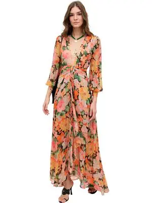 Rixo Meera Chelsea Floral Dress - Orange