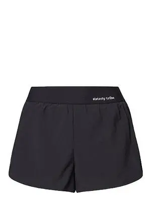 SISTERLY TRIBE Stretch-woven Shorts - Black
