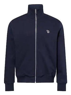Paul Smith Logo Zip Cotton Jumper - Zebra