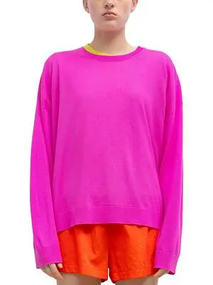 LESET James Oversized Crewneck Sweater - Azalea
