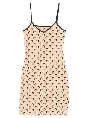 MARINE SERRE Moon Print Mini Dress - Beige