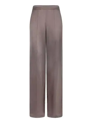 Emporio Armani Fluid Wide Leg Trousers - Marrone