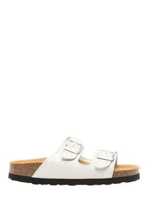 Woolrich Two Band Leather Sandals - Bianco