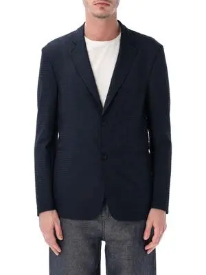 Emporio Armani Single Breasted Blazer Jacket - Blu