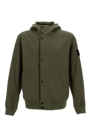 Stone Island Hooded Blouson Jacket - Green