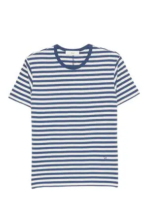DUNST Striped Cotton T-shirt - Blu