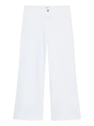 Closed Cropped Wide Leg Denim - Bianco