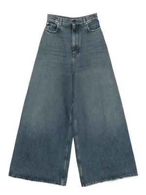 Balenciaga Wide Leg Flared Denim - Blue