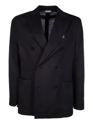 Boglioli Wool Double Breasted Jacket - Blu