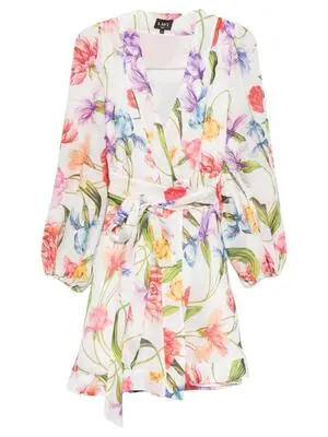 LAVI Printed Short Dress - Bianco