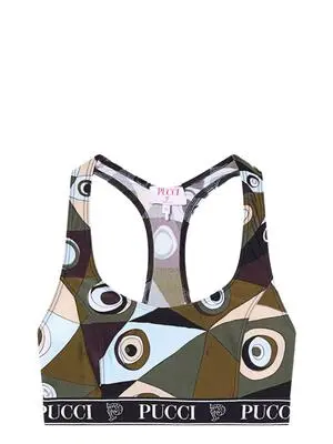 Emilio Pucci Printed Bralette - Kaki