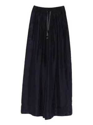 FORTE_FORTE Silk Wide Leg Trousers - Blu