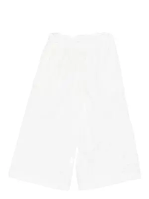 Comme Des Garçons Wide Leg Cropped Trousers - Bianco