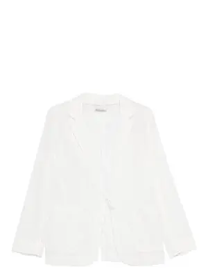 FORTE_FORTE Forte Forte Embroidered Cotton Jacket With Crystal Eyelet Detail Bianco