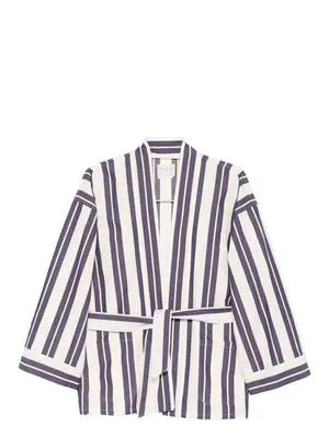 FORTE_FORTE Striped Kimono Jacket - Blu