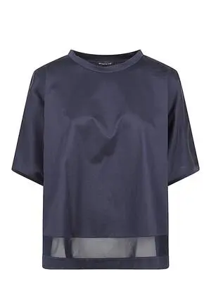 MIZUIRO Cotton T-shirt - Blu