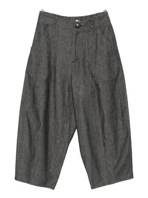 Soh Denim Cotton Wide Leg Pants - Blu