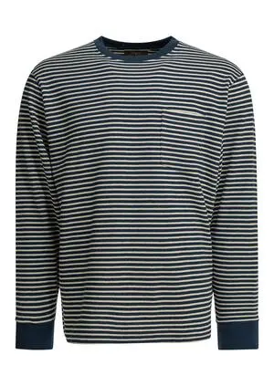 BEAMS Beams Plus Striped Cotton Crewneck T-Shirt