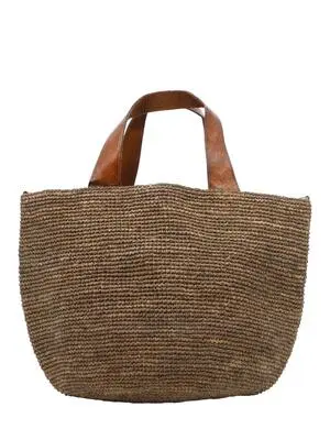 IBELIV Woven Raffia Tote - Brown