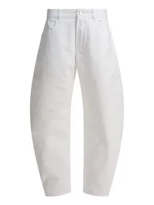 Alaïa Wide Leg Jeans - White
