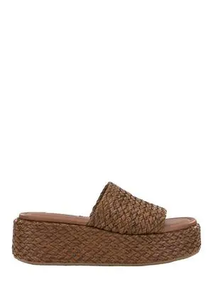 Casadei Woven Platform Sandals - Brown