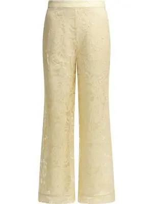 Zimmermann Carousel Lace Wide Leg Pants - White