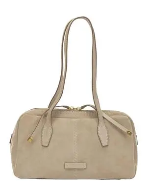 GIANNI CHIARINI Leather Shoulder Bag - Beige