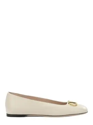 Valentino Garavani Vlogo Classic Ballet Flats - White