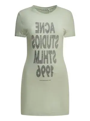 Acne Studios Cotton T-shirt With Graphic Print - Green