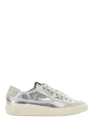 AUTRY Windscape Low" Canvas And Suede Sneakers - Silver