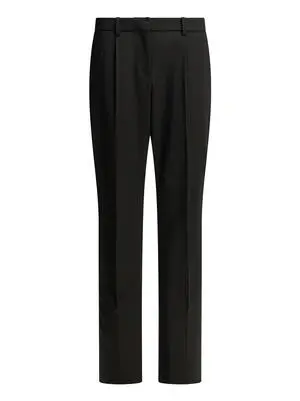 Balenciaga Wool Tailored Slim Fit Pants - Black