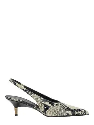 KHAITE Khaite Bella 55mm Slingback With Python-Effect Finish
