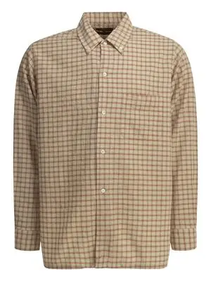 BEAMS Open Bd Sucker" Casual Shirt - Orange