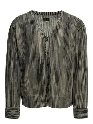 Needles Striped Mohair Blend Cardigan - Black