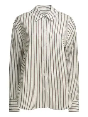 Loulou De Saison Striped Cotton Shirt - White