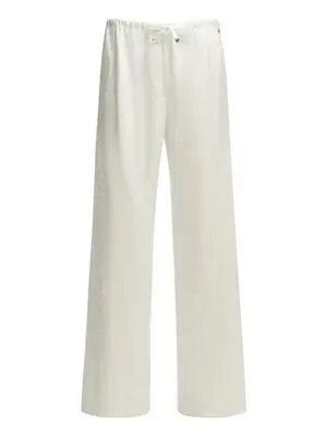 Herno Cotton-polyester Blend Straight Leg Pants - White