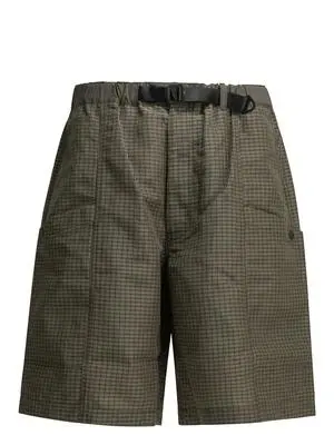 Comme Des Garçons Plaid Cargo Shorts - Brown