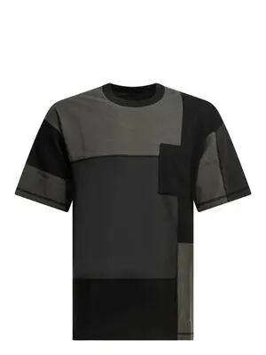 Comme Des Garçons Patchwork Crewneck T-shirt - Black