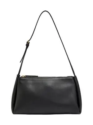 Calvin Klein Aurelis Leather Shoulder Bag Black