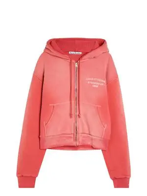 Acne Studios Cotton Zip-up Hoodie - Red