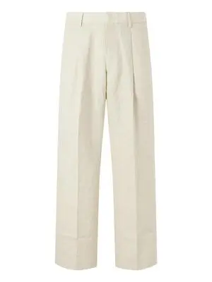 Nn07 NN07 Kay 1454 Pleated Linen Trousers Ecru