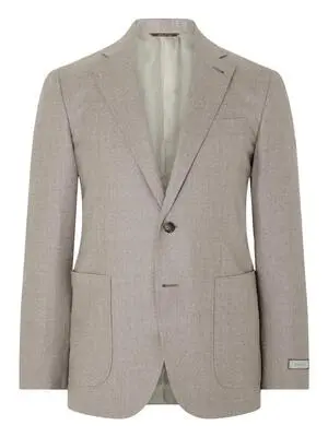 Canali Kei Wool Suit Jacket - Neutrals