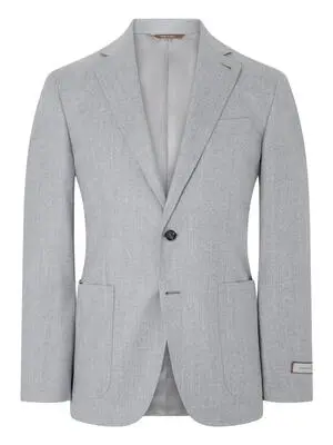 Canali Kei Wool Suit Jacket - Gray