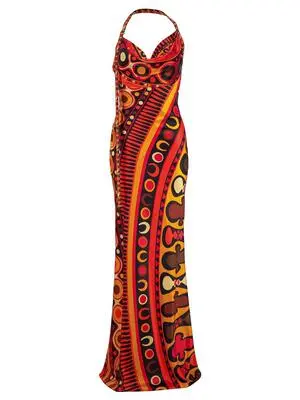 Emilio Pucci Long Jersey Halter Dress In Black - 70% Off | Editorialist