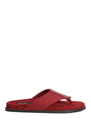 Dolce & Gabbana Dg Logo Flip Flops - Red