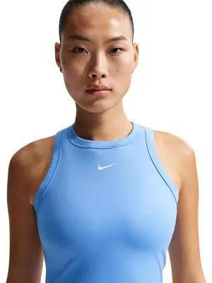 Nike Fitted Dri-fit Cropped Tank Top - Blue