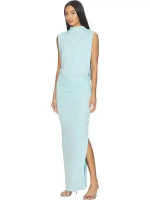 Simkhai Draped Jersey Midi Dress - Pool