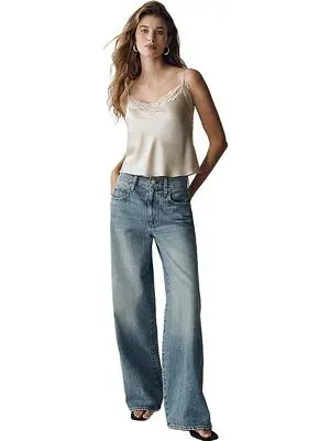 AMO Kira High-rise Wide-leg Jeans - Drift