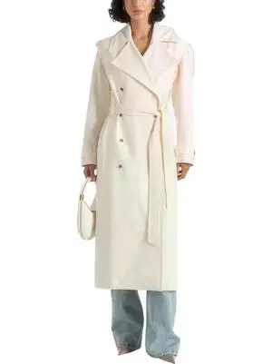 Manière De Voir Esther Double-belted Trench Coat - Neutrals